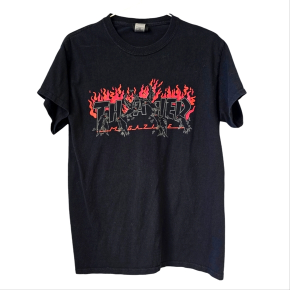 Thrasher | Shirts | Thrasher Magazine Crow Flame Tshirt Size S Skater ...